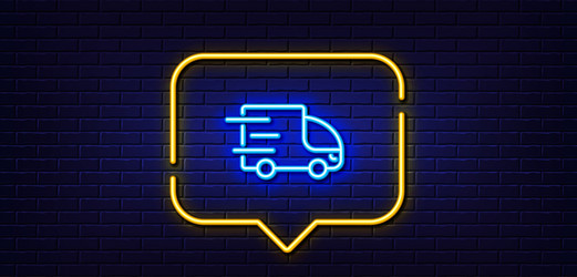 Truck delivery line icon express service sign Vector Image