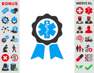 Medical seal icon Royalty Free Vector Image - VectorStock