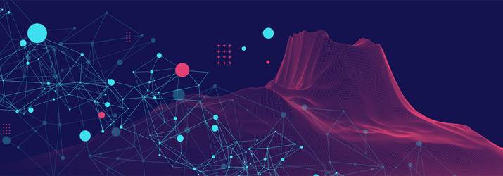 Template for science and technology presentation Vector Image