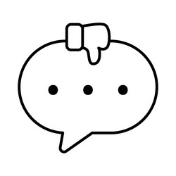 Bad feedback feedback icons with black outline Vector Image