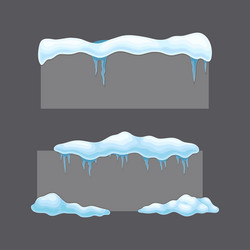 Blank frozen banners of and rectangular shapes set