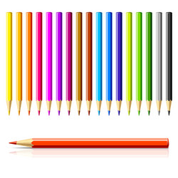 Color pencil set Royalty Free Vector Image - VectorStock