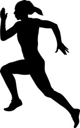 Female Runner Silhouette Royalty Free Vector Image