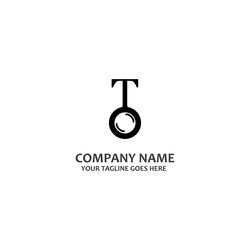 Simple letter t logo Royalty Free Vector Image