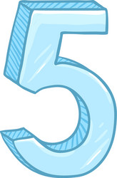 Cartoon - number seven the figure 7 Royalty Free Vector