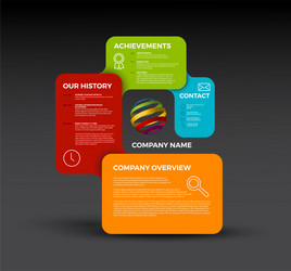 Company infographic overview design template Vector Image