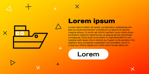 Line ship line path of ship sea route with start Vector Image