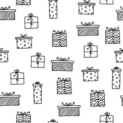 Seamless pattern with gift boxes wallpaper Vector Image