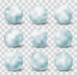 Snowball splatter set Royalty Free Vector Image