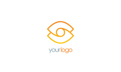 Abstract eye vision logo line green geometric Vector Image