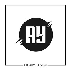 Initial letter ay logo template design Royalty Free Vector