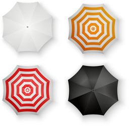 Top view picture summer beach umbrella Royalty Free Vector
