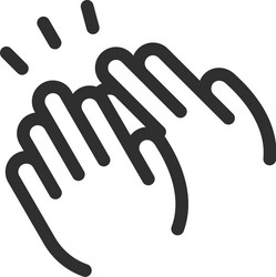 Clapping hands sign Royalty Free Vector Image - VectorStock