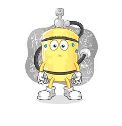 Mayonnaise thinking hard cartoon character Vector Image