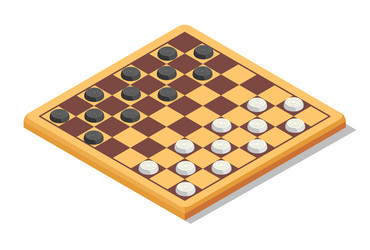 Draughts board Royalty Free Vector Image - VectorStock