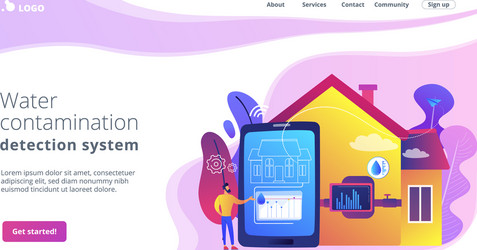 Water contamination detection system concept Vector Image