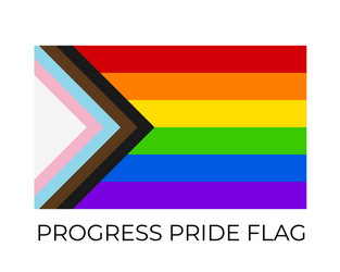 New rainbow coloured progress pride flag Vector Image