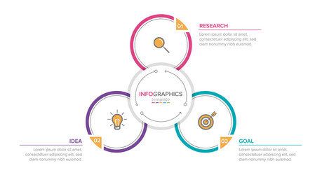 Concept arrow business model with 3 successive Vector Image