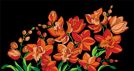 Orchid Royalty Free Vector Image - VectorStock