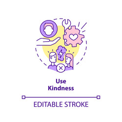 Use kindness blue gradient concept icon Royalty Free Vector