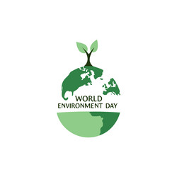 World environment day logo Royalty Free Vector Image