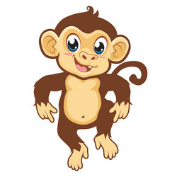 Cartoon cute orang utan monkey smile Royalty Free Vector