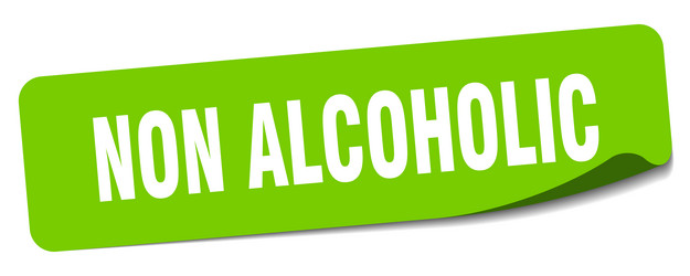 Non alcoholic sticker label Royalty Free Vector Image