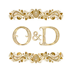 D and o vintage initials logo symbol the letters Vector Image