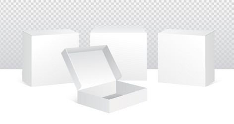 Box packaging die cut template design 3d mock-up Vector Image