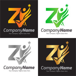 Letter z logo template colorful z Royalty Free Vector Image