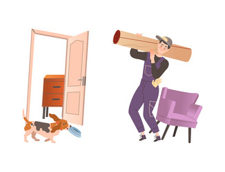 Carpet Man Carrying Vector Images (37)