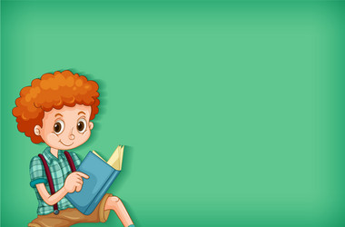 Background template design with happy boy smiling Vector Image