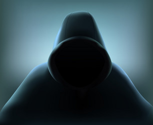 Hacker computer realistic composition Royalty Free Vector