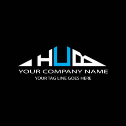Hub letter logo creative design with graphic Vector Image