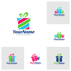 Magic box logo design Royalty Free Vector Image
