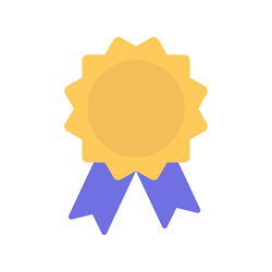 Approved or certified medal icon winner medal Vector Image