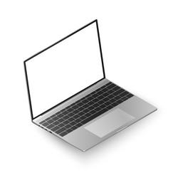 Laptop with hi on screen Royalty Free Vector Image