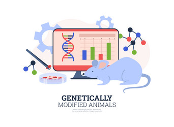 Examine modified crops abstract concept Royalty Free Vector