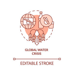 Global water crisis concept icon Royalty Free Vector Image