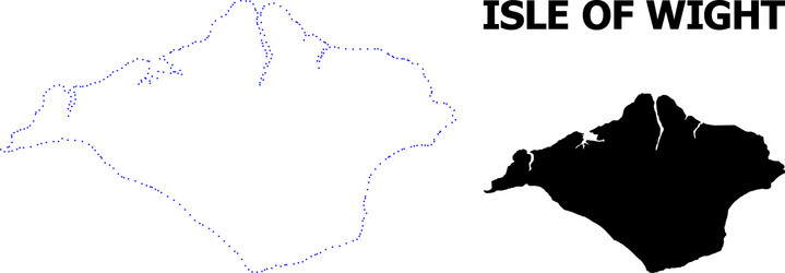 Flat map isle wight with caption Royalty Free Vector Image