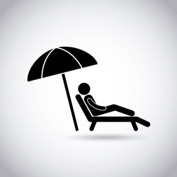 Beach Chair Man Sitting Vector Images (over 340)