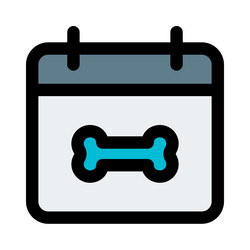 Pet calendar used to remember animal event Vector Image