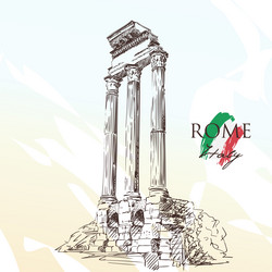 Roman forum Royalty Free Vector Image - VectorStock