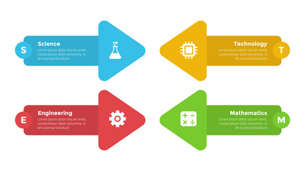 Stem education infographics template diagram Vector Image