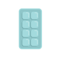 Shape ice cube tray icon flat water Royalty Free Vector