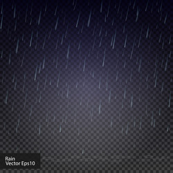 Falling rain realistic background Royalty Free Vector Image