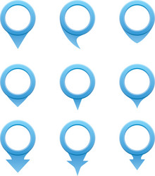 Set of circle pointers infographic business Vector Image