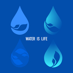 Water drop logo template Royalty Free Vector Image