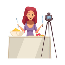 Cartoon vlogger Royalty Free Vector Image - VectorStock