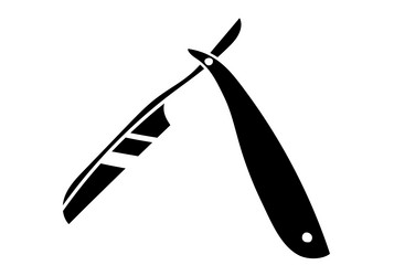 Classic straight razor colored Royalty Free Vector Image
